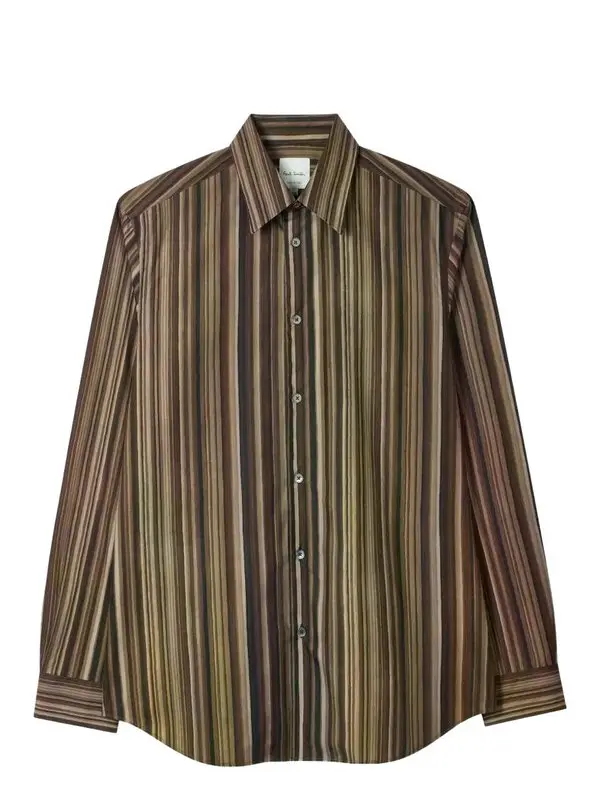 Paul Smith Painted Signature Stripe Shirt - Brown