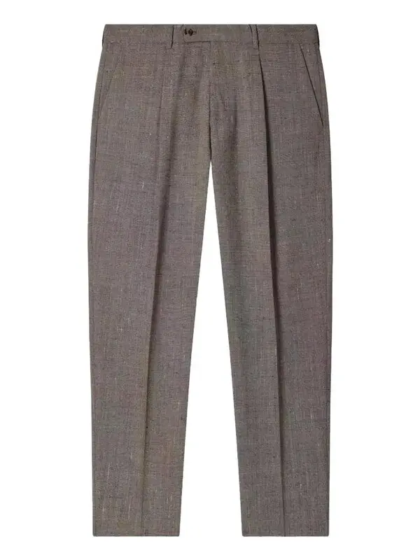 Paul Smith Tapered Trousers With Pleated Pocket - Neutrals