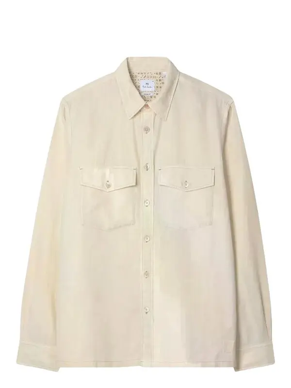 Paul Smith Lyocell Patch Pocket Shirt - Neutrals