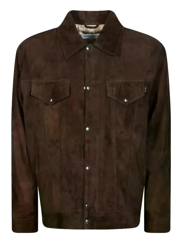 DEPARTMENT 5 Suede Buttoned Jacket - Brown