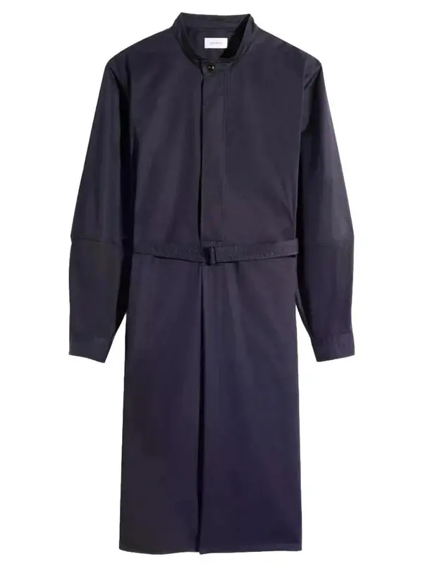 LEMAIRE Shirtdress In Light Cotton Satin - Blue