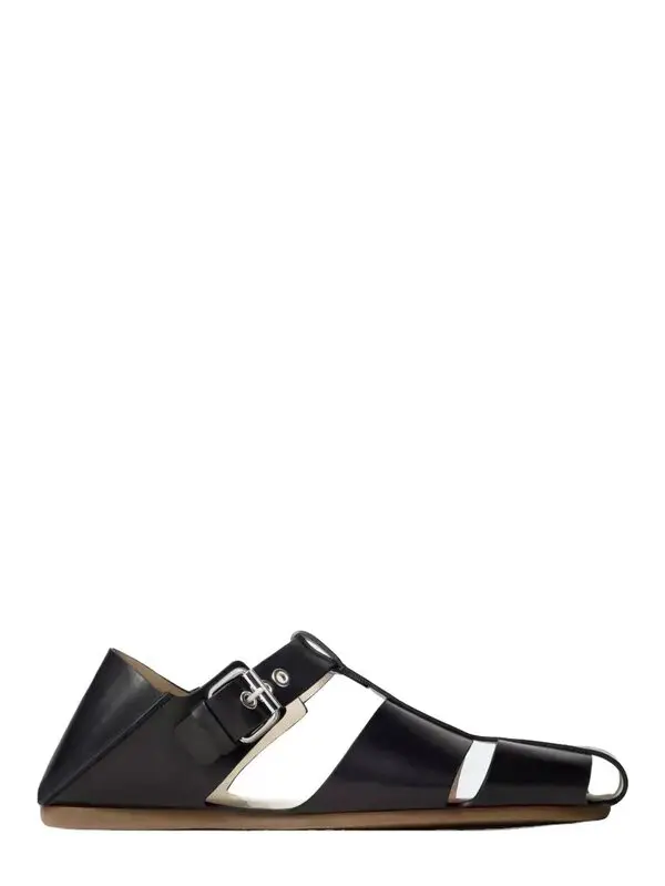 LEMAIRE Fisherman Buckled Leather Sandals - Black