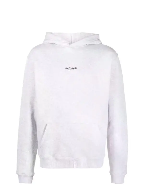 Axel Arigato Logo-print Organic-cotton Hoodie - Grey