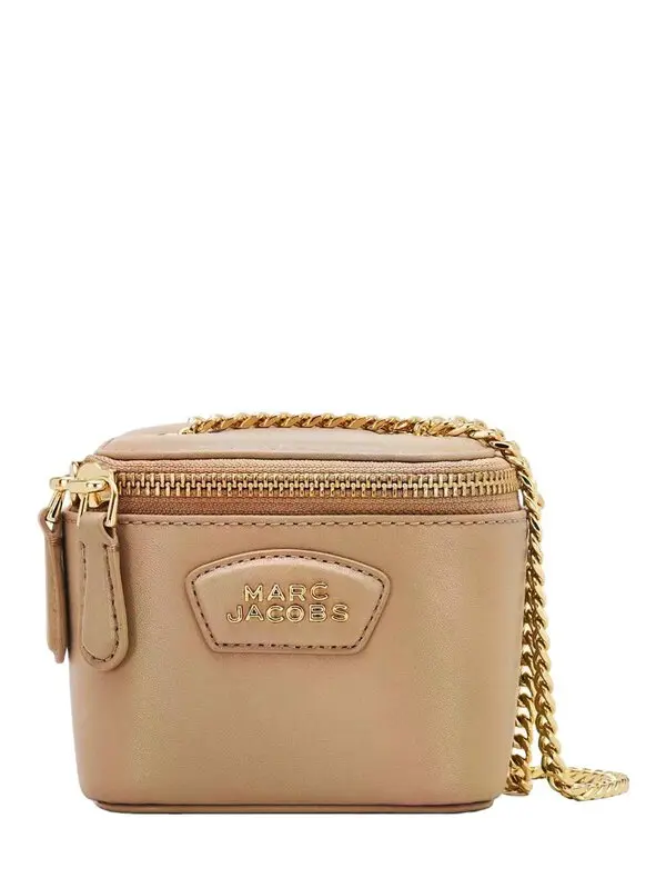 Marc Jacobs Mini Logo Chain Leather Bag - Neutrals