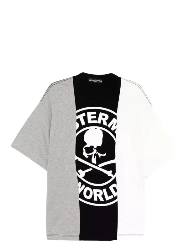 MASTERMIND WORLD Colourblock Skull Graphic T-shirt - Black
