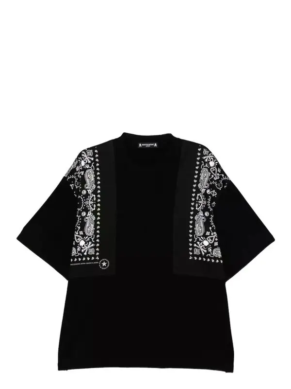MASTERMIND WORLD Bandana Panelled T-shirt - Black