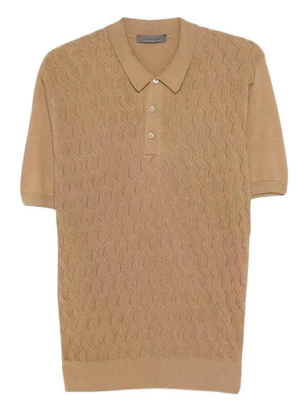 Corneliani Textured Polo Shirt - Neutrals