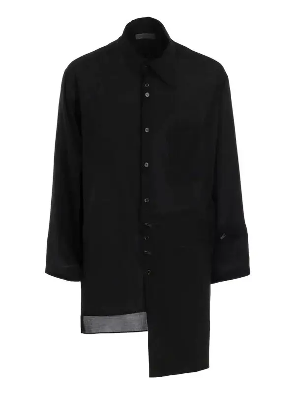Yohji Yamamoto Chest Pouch Pocket Blouse - Black