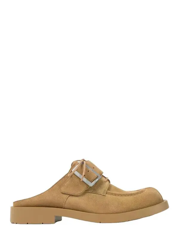 Camper Buckle Suede Mules - Neutrals