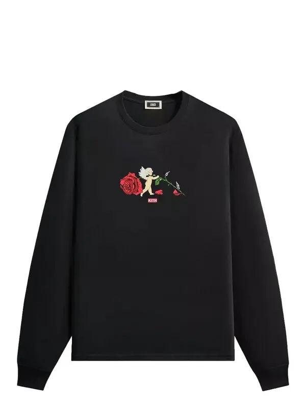 Kith Cupid Rose Long-sleeve T-shirt - Black