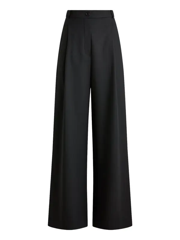 Scanlan Theodore Soft Pleat Drape Leg Trousers - Black