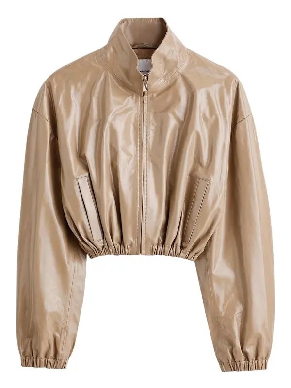 Scanlan Theodore Funnel Neck Leather Jacket - Trench