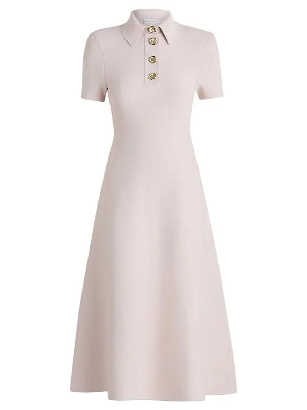 Scanlan Theodore Crepe Knit Shirt Dress - Ice.pink