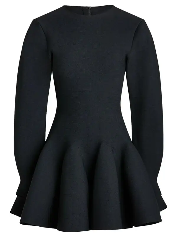 Scanlan Theodore Crepe Knit Ballet Mini Dress - Black
