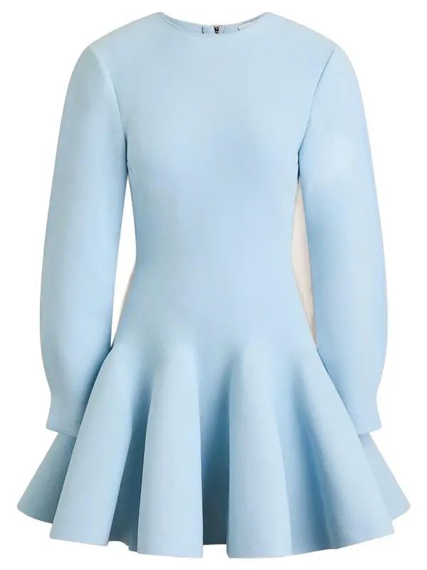 Scanlan Theodore Crepe Knit Ballet Mini Dress - Powder.blue