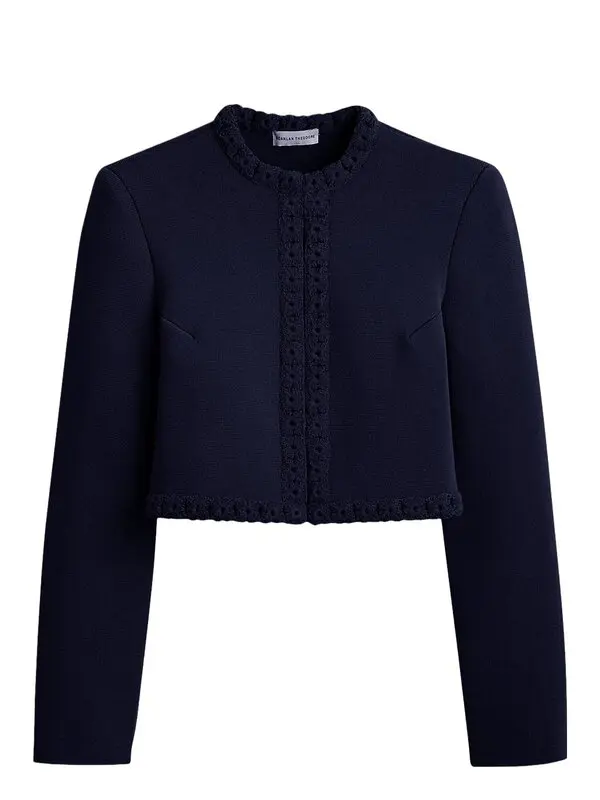Scanlan Theodore Crepe Knit Daisy Jacket - Navy