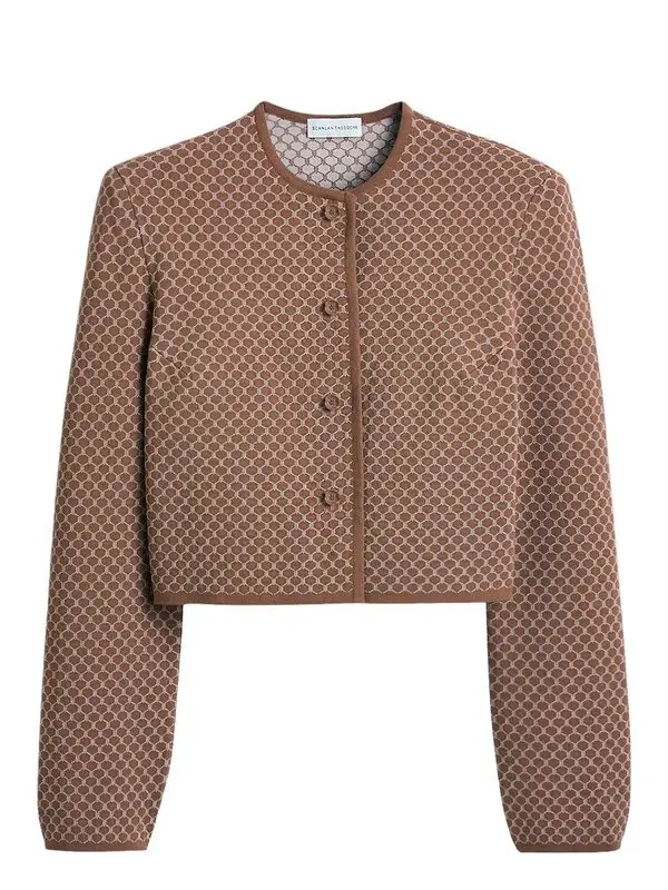 Scanlan Theodore Crepe Knit Jacquard Jacket - Rope
