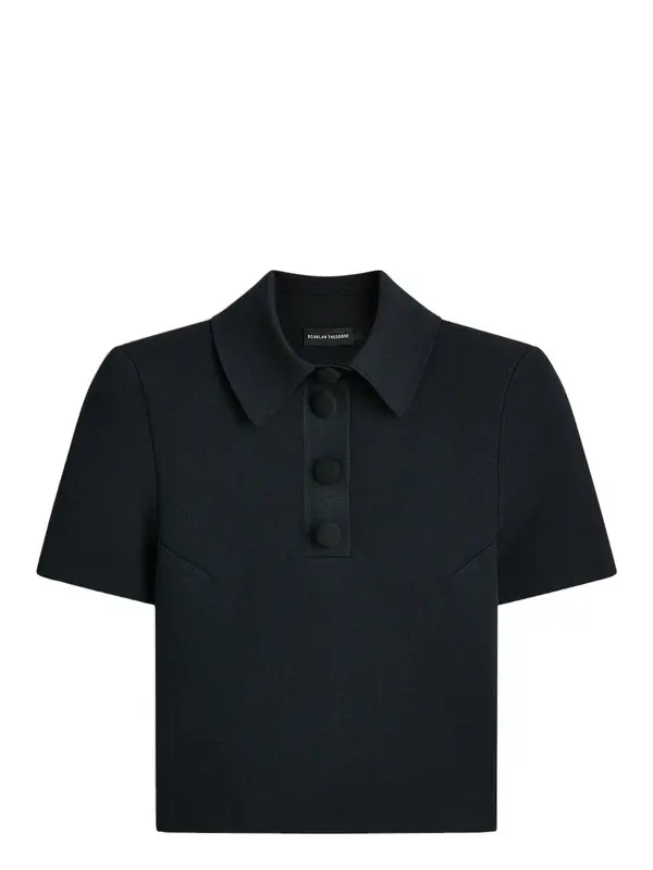 Scanlan Theodore Crepe Knit Milano Shirt - Black