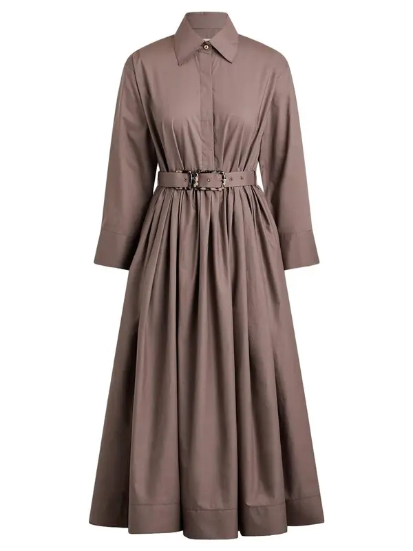 Scanlan Theodore Parachute Buckle Shirt Dress - Taupe