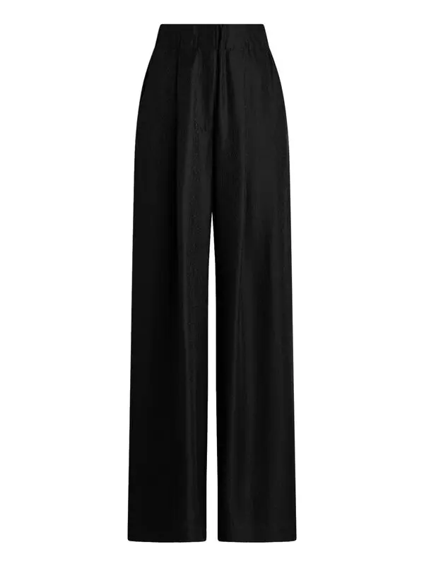 Scanlan Theodore Silk Jacquard Trouser - Black