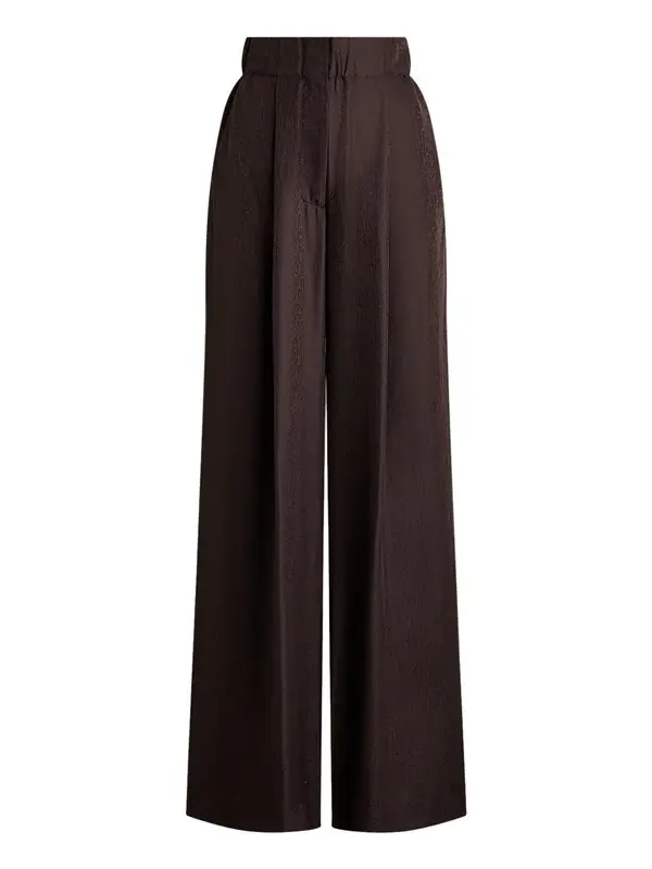 Scanlan Theodore Silk Jacquard Trouser - Espresso