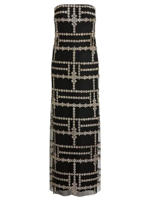 Scanlan Theodore French Tinsel Gown - Black.gold