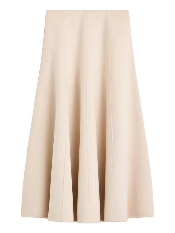 Scanlan Theodore Long Panelled Wool Skirt - Parchment