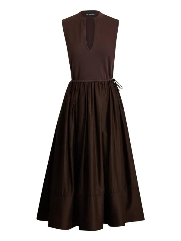 Scanlan Theodore Polished Voile Tank Dress - Chocolate