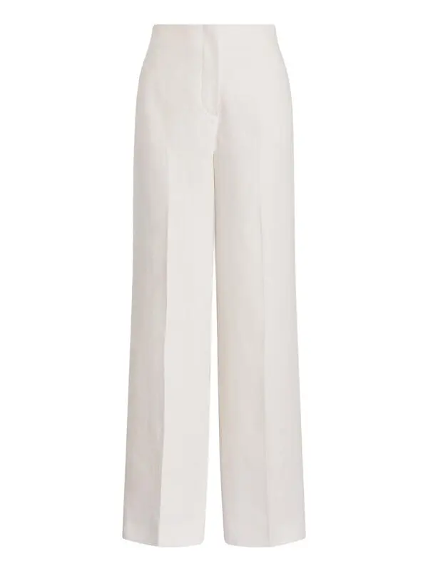 Scanlan Theodore Linen Mid-rise Trousers - Creme