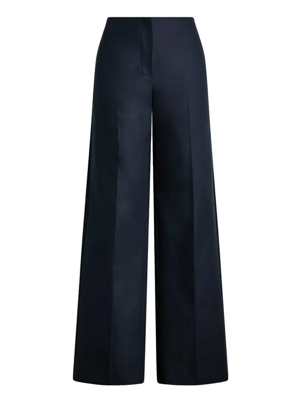 Scanlan Theodore Double Cotton Mid-rise Trousers - Midnight.navy