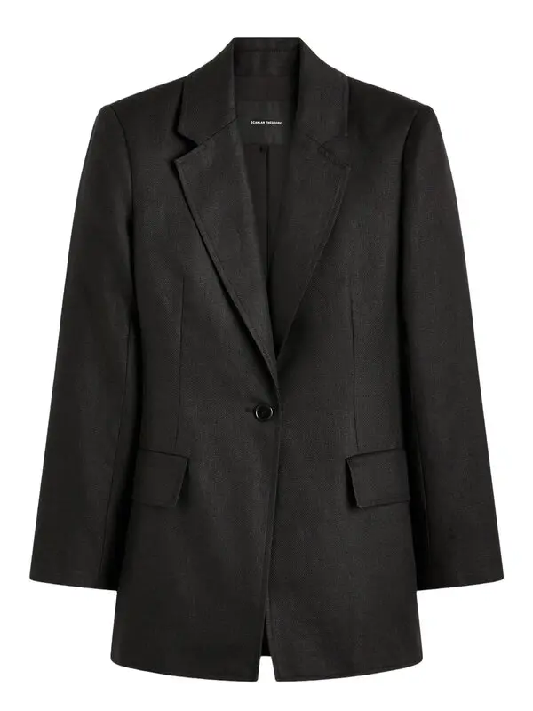 Scanlan Theodore Linen Tailored Jacket - Black