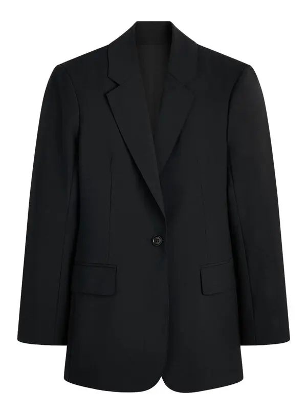 Scanlan Theodore Single Breasted Wool Blend Jacket - Black