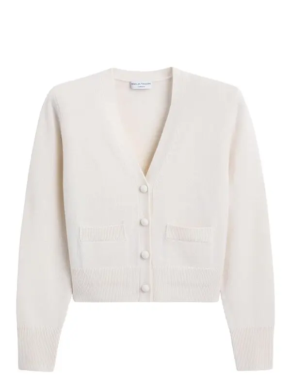 Scanlan Theodore Cashmere V-neck Cardigan - Chalk