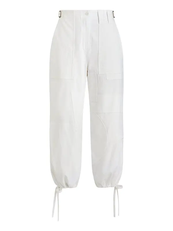 Scanlan Theodore Soft Cropped Cargo Trousers - White