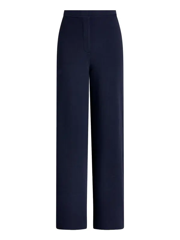 Scanlan Theodore Crepe Knit Trousers - Navy