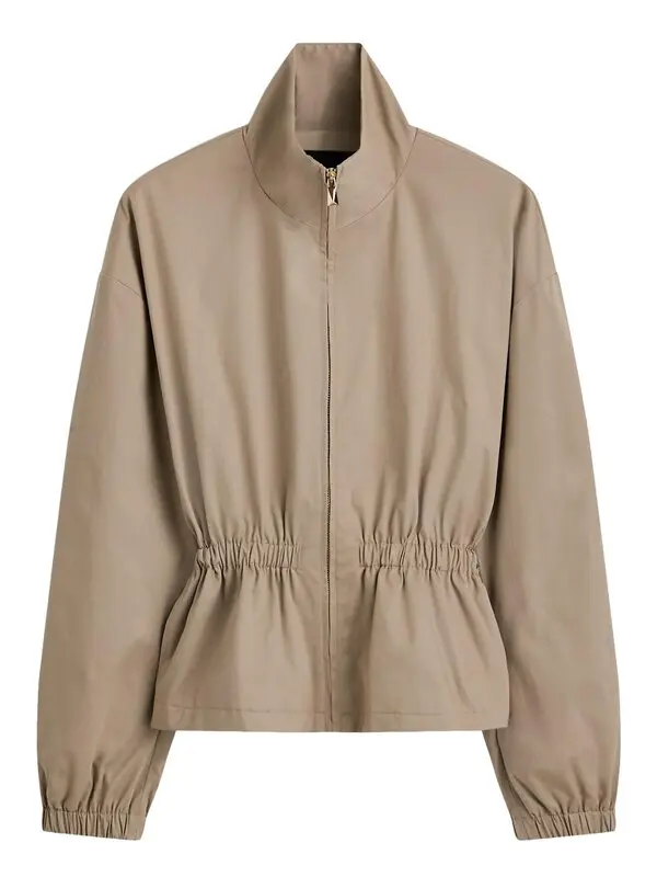 Scanlan Theodore Cotton Sateen Funnel Neck Jacket - Trench