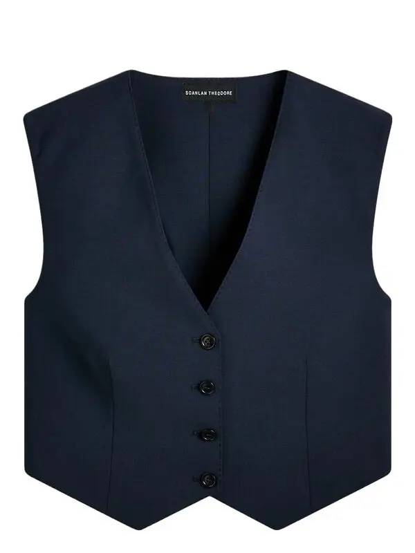 Scanlan Theodore Soft Tailored Vest - Navy