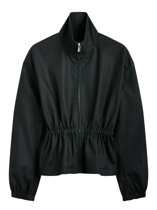 Scanlan Theodore Cotton Funnel Neck Jacket - Black