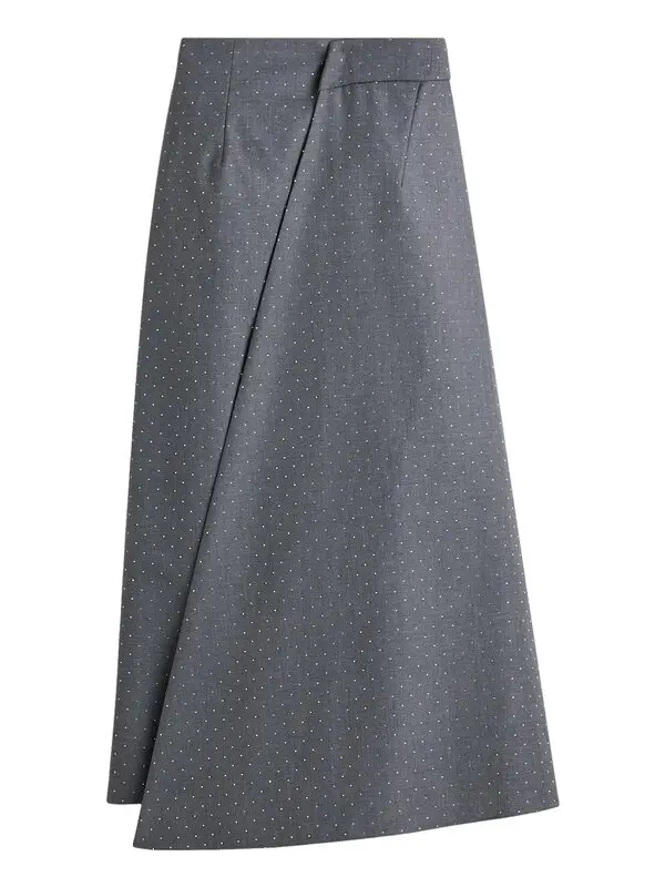 Scanlan Theodore Diamante Drape Skirt - Grey