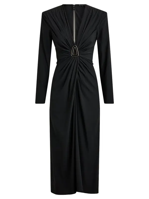 Scanlan Theodore Silk Triangle Trim Dress - Black