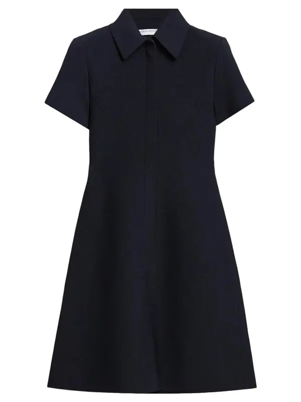 Scanlan Theodore Crepe Knit Mini Zip Dress - Navy