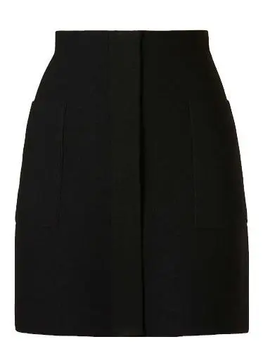 Scanlan Theodore Crepe Knit Pocket Mini Skirt - Black