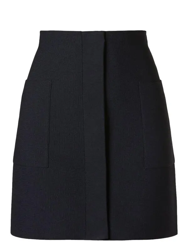Scanlan Theodore Crepe Knit Pocket Mini Skirt - Navy