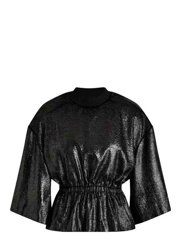 Scanlan Theodore French Lacquered Velvet Top - Black