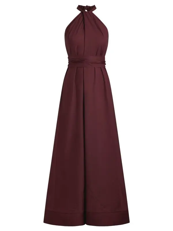 Scanlan Theodore Parachute Turban Tie Dress - Burgundy
