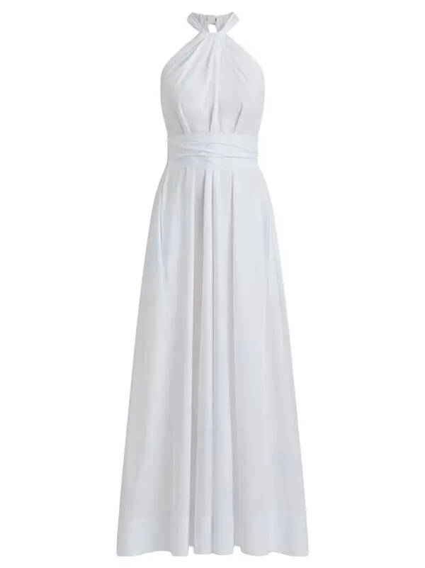 Scanlan Theodore Parachute Turban Tie Dress - White
