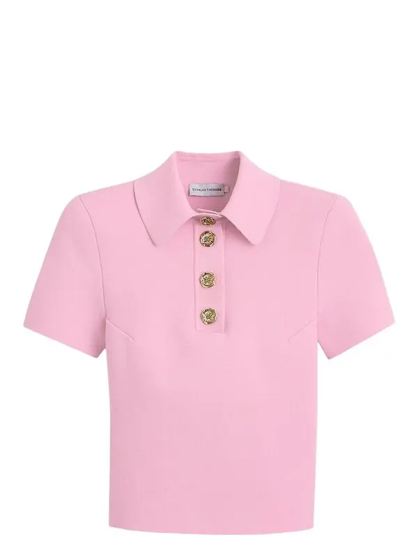 Scanlan Theodore Crepe Knit Poppy Shirt - Ballet.pink