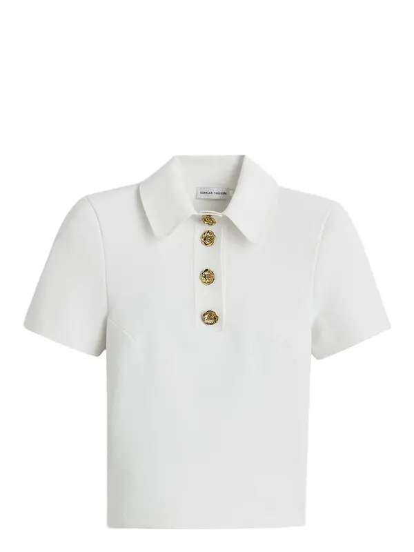 Scanlan Theodore Crepe Knit Poppy Shirt - White