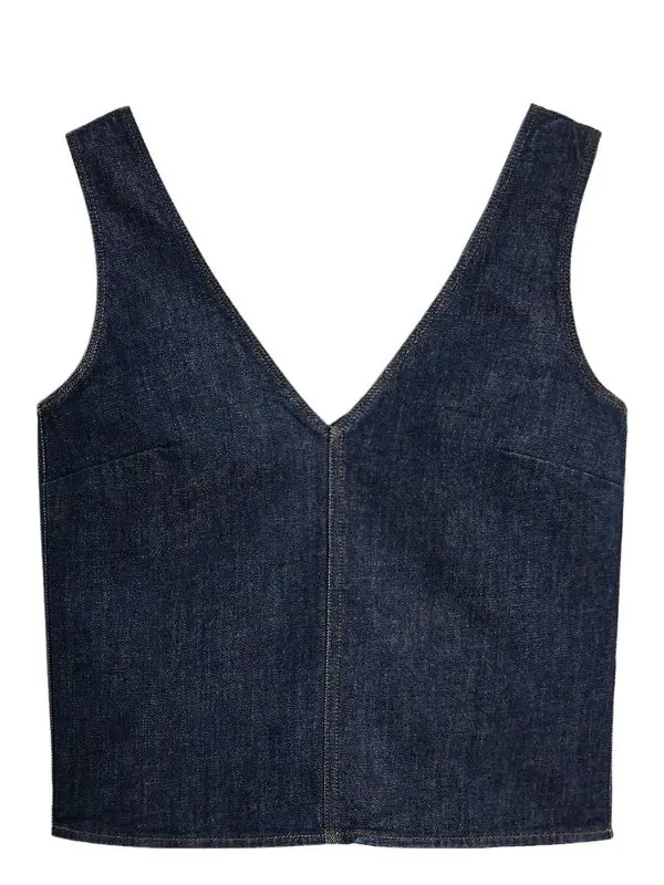 Scanlan Theodore Denim V-neck Tank - Indigo.b