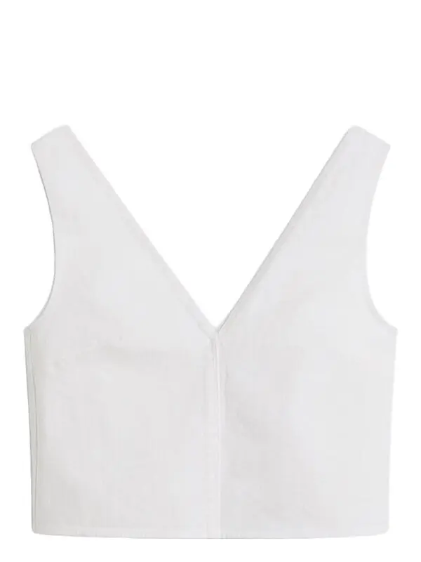 Scanlan Theodore Denim V-neck Tank - White